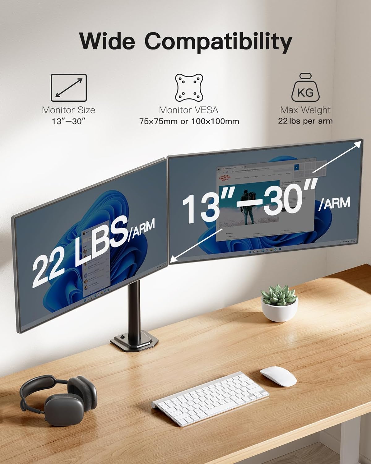 Dual Monitor VESA Mount – Alexandria Customs